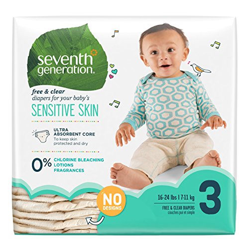 Seventh Generation Baby Diapers, Free and Clear, Size 3, 155 ct Only ...