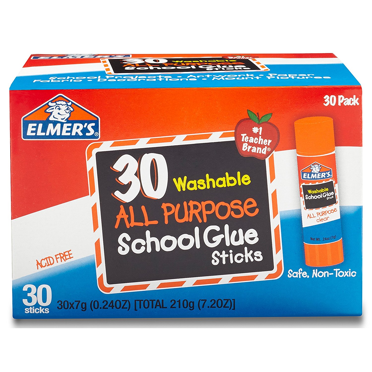 ELMER’S ALL PURPOSE SCHOOL GLUE STICKS WASHABLE 30 PACK $6.63