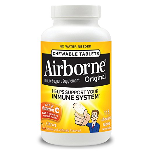 Airborne Citrus Chewable Tablets, 116 count $12.49