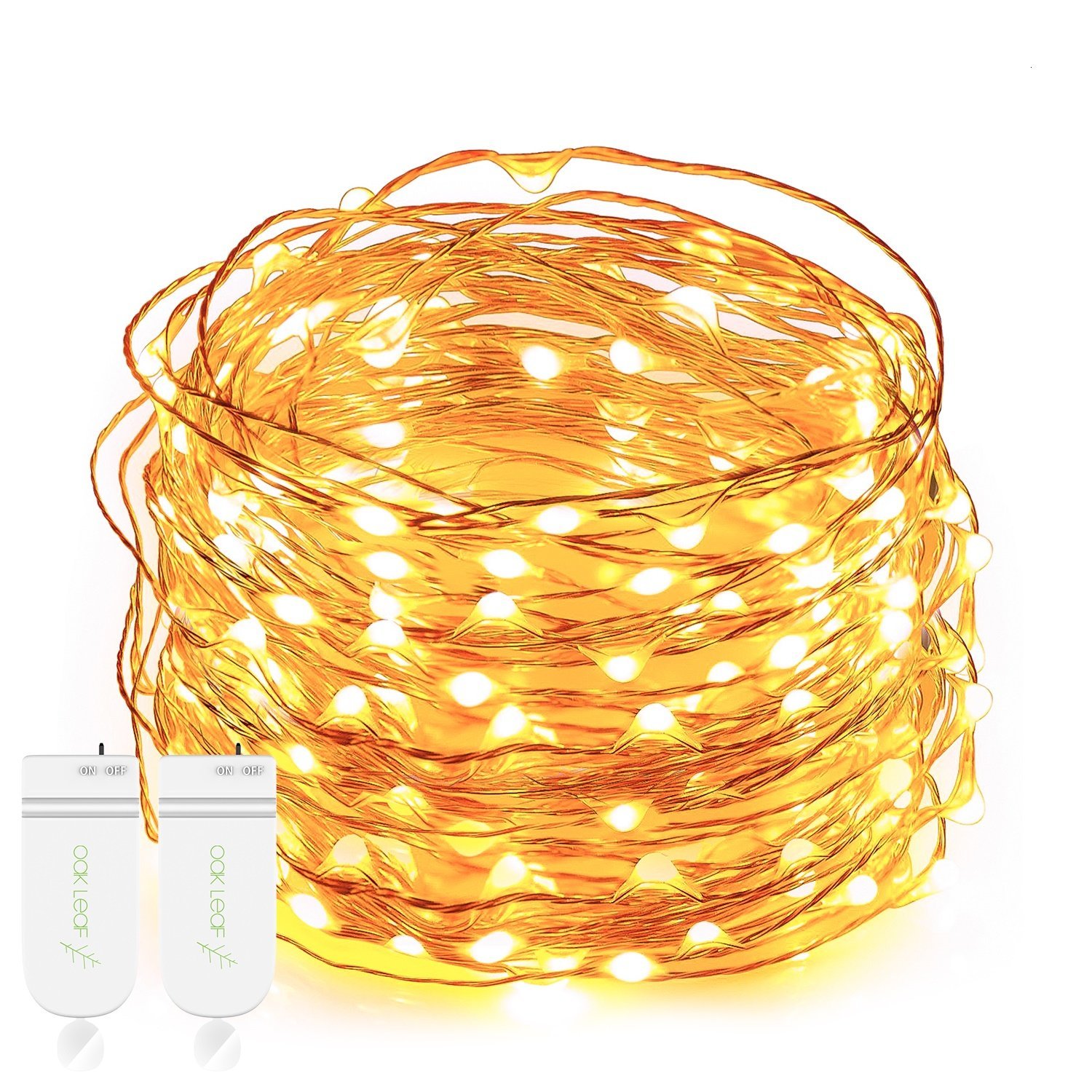 String Lights,Oak Leaf 9.8 Ft 30 LEDs Starry Fairy Lights Waterproof ...