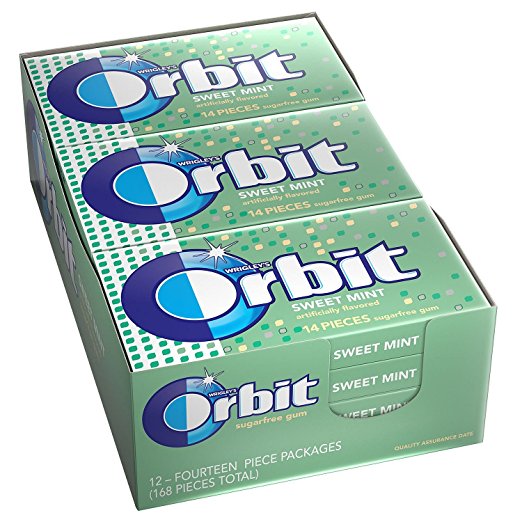 Orbit Sweet Mint Sugarfree Gum, (Pack of 12) $7.79