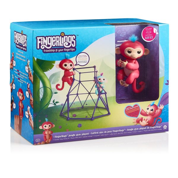 Fingerlings – Jungle Gym Playset + Interactive Baby Monkey Aimee (Coral ...