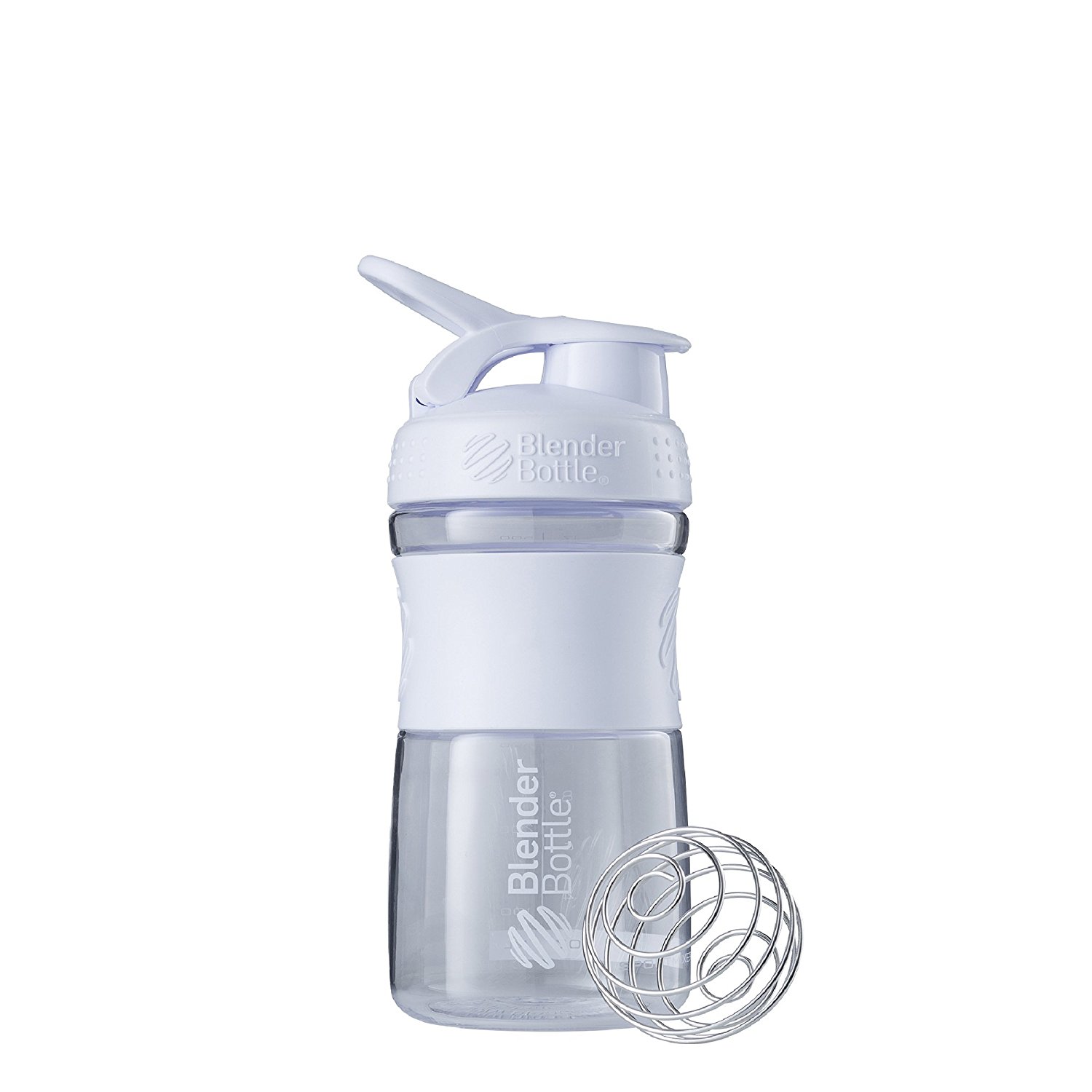 BlenderBottle SportMixer Tritan Grip Shaker Bottle, Clear/White, 20-Ounce $8