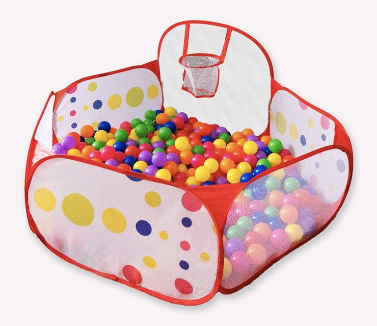 FoxPlay Basketball Ball Pit - Toddler Ball Pit Tent - Sensory Ball Pit ...