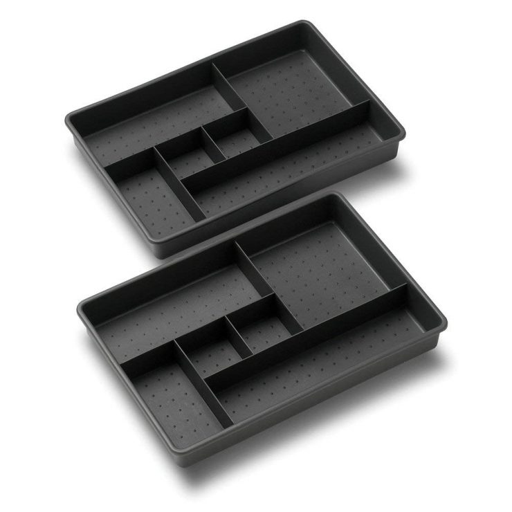 madesmart Two-Piece Drawer Organizer, Granite $5.55
