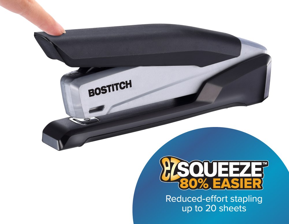 Bostitch Office Executive Stapler - 3 in 1 Stapler - One Finger, No ...