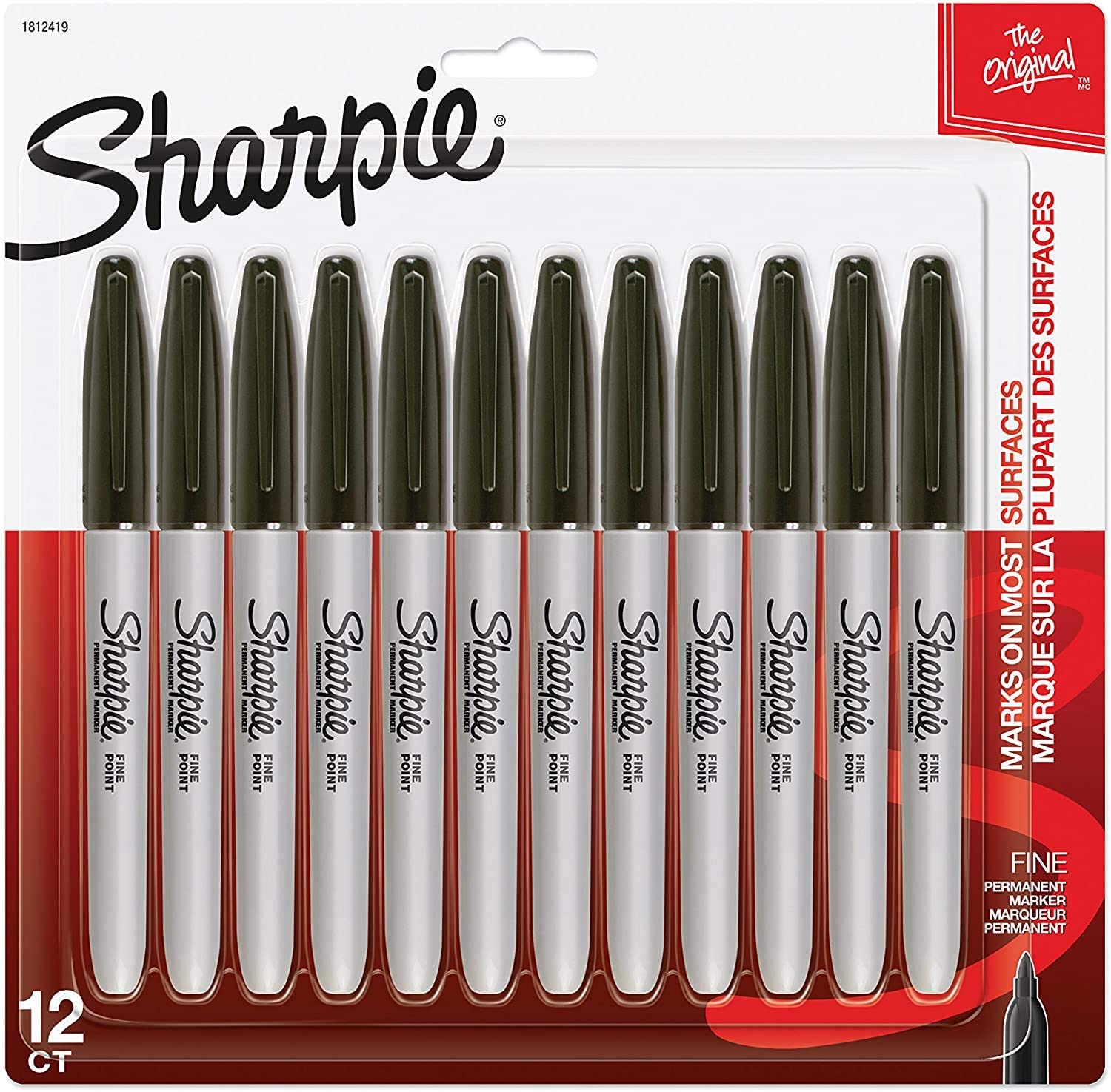 SHARPIE Permanent Markers Fine Point 12 count $5