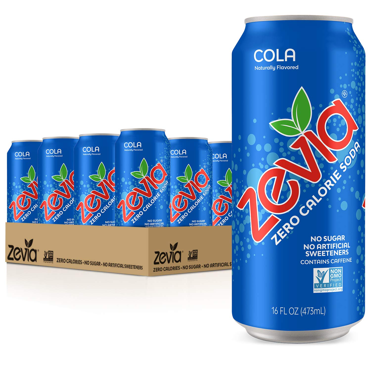 Zevia Cola, Zero Calorie, Zero Sugar, Naturally Sweetened, Carbonated Soda, Refreshing, Full Of ...