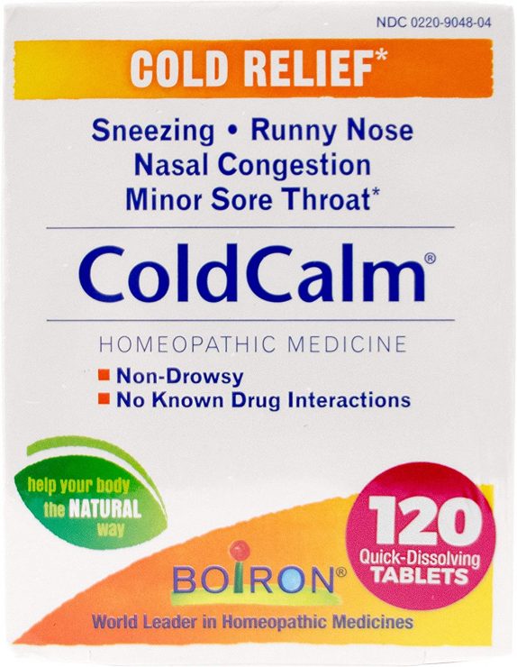 Boiron Coldcalm Tablets for Cold Relief, 60 Count (Pack of 2) $9.20