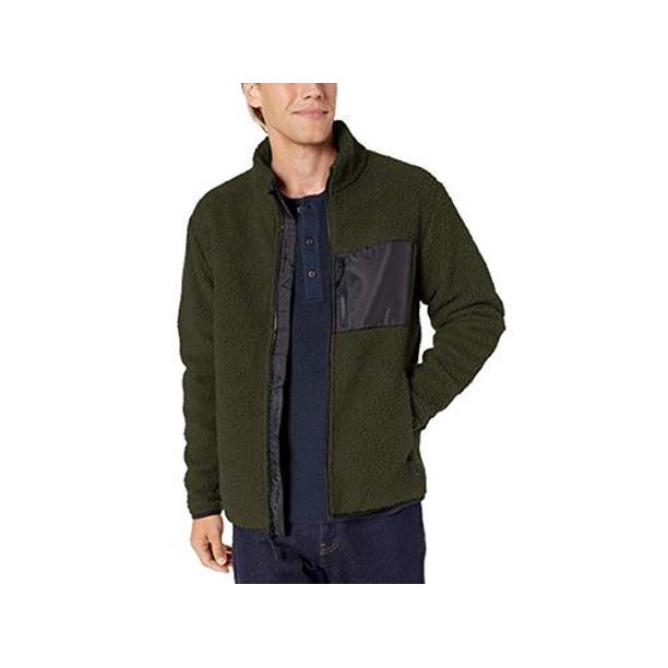 Amazon Brand - Goodthreads Men's Sherpa Fleece Fullzip Jacket $14.99