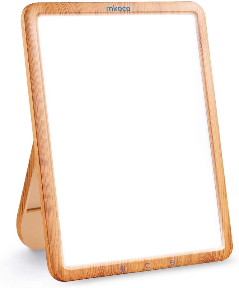 Miroco Light Therapy Lamp, UV-Free 10000 Lux LED Light, 90° Rotatable ...