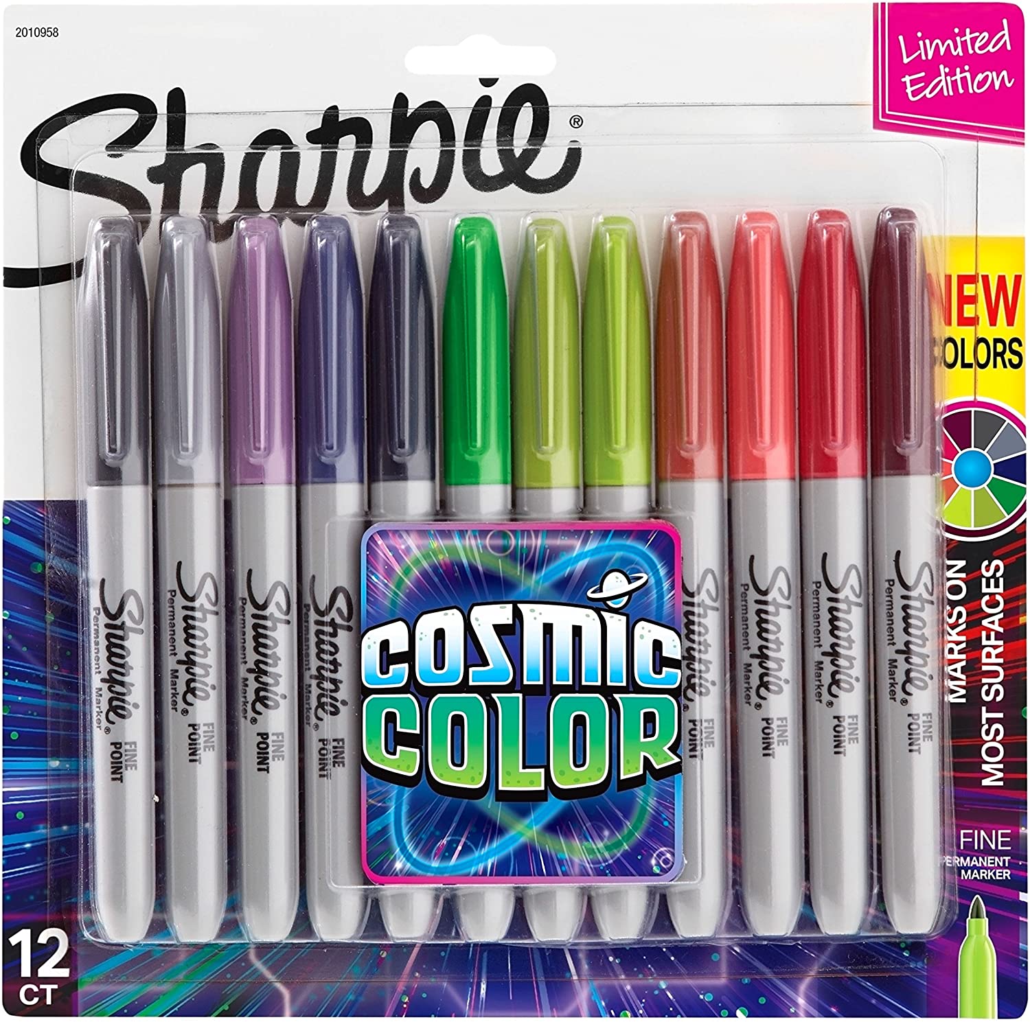 Sharpie Permanent Markers, Fine Point, Cosmic Color, Limited Edition ...
