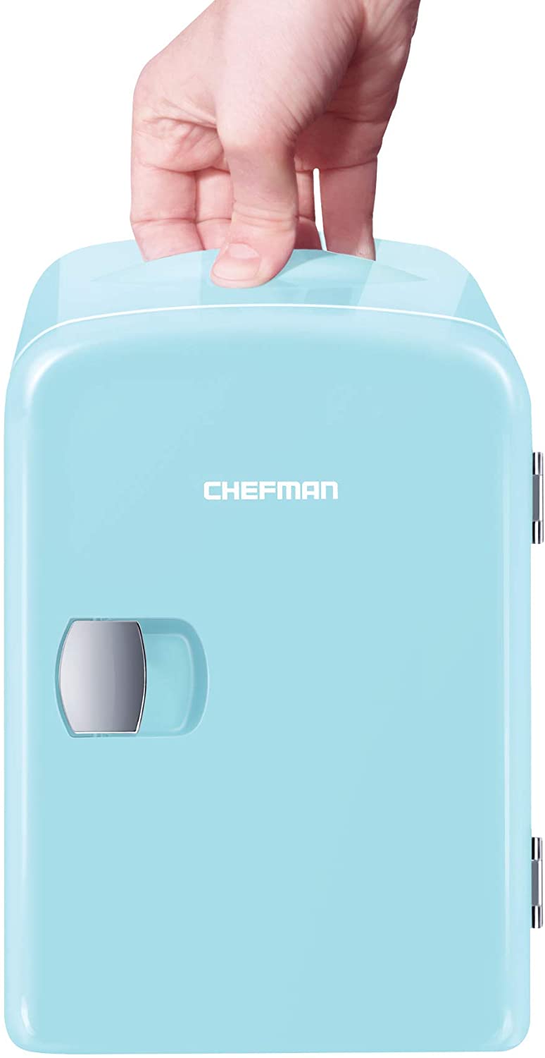 Chefman Mini Portable Blue Personal Fridge Only $21.78
