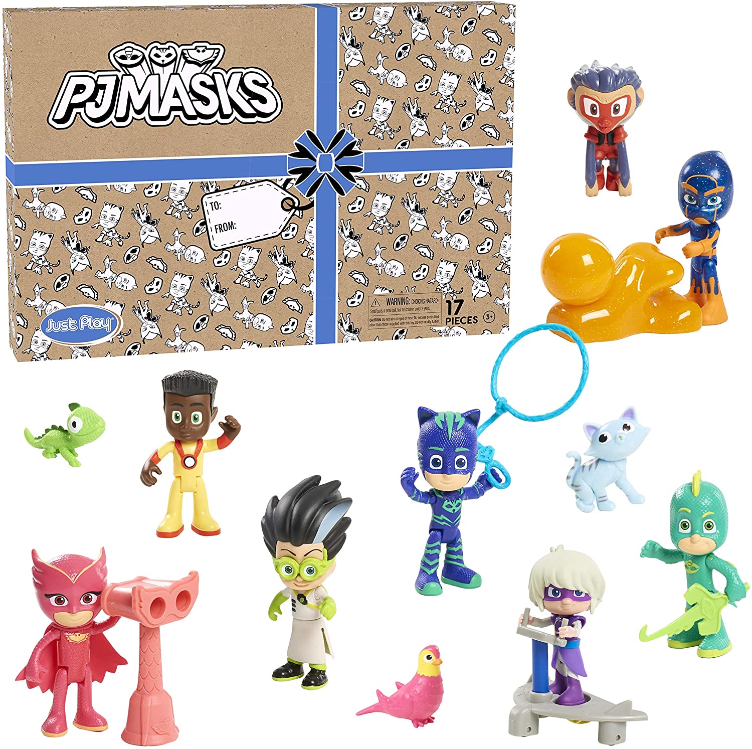 PJ Masks Deluxe Figure Set, 17 Pieces for PJ Masks Toys and Playsets ...