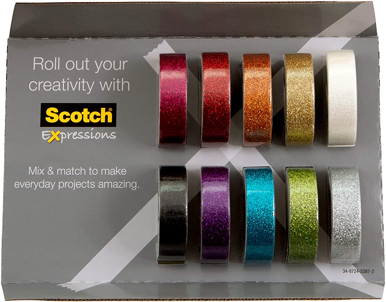 Scotch Brand Scotch Expressions Glitter Washi Tape, Great for Bullet ...