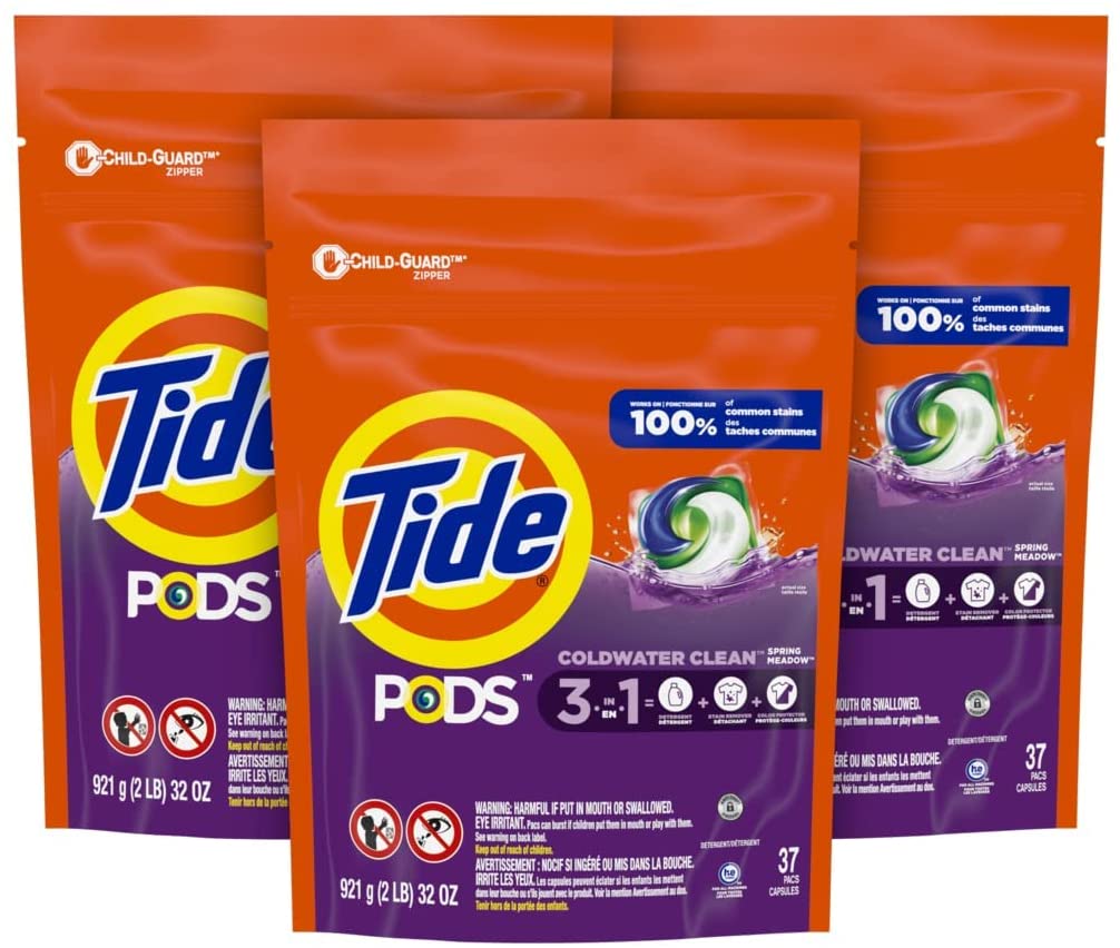 Tide PODS Laundry Detergent Soap Pods, Spring Meadow, 111 Count Only $18