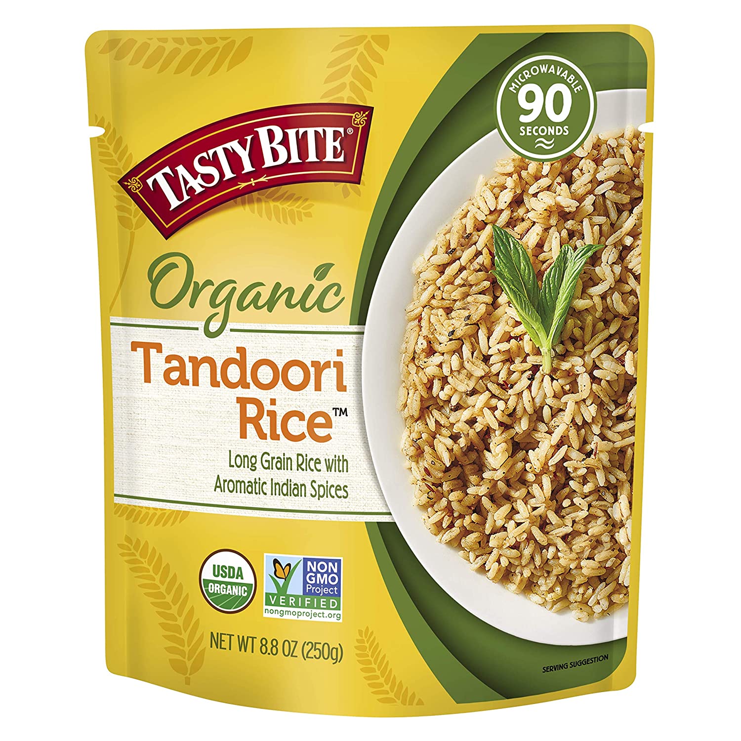 Tasty Bite Organic Tandoori Rice, Ready to Eat Microwaveable Cooked ...