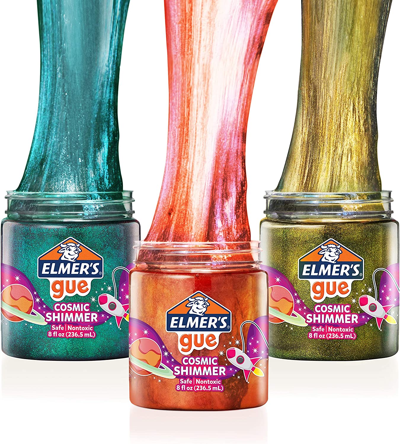 Elmer's GUE Premade Slime, Cosmic Shimmer Glitter Slime, Variety Pack ...