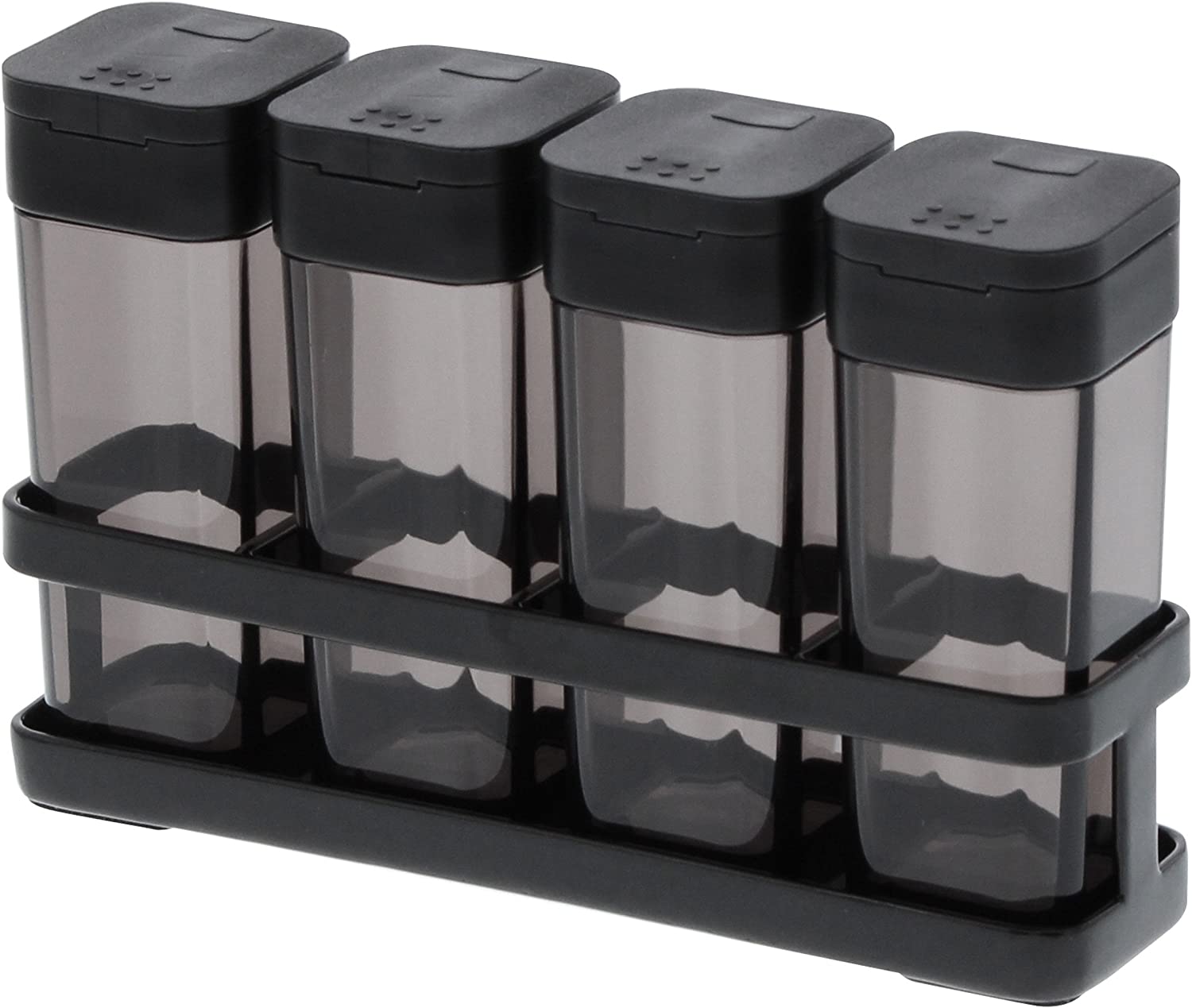 Yamazaki Home 4 Shakers Spice Bottles with Rack-Kitchen Pantry ...
