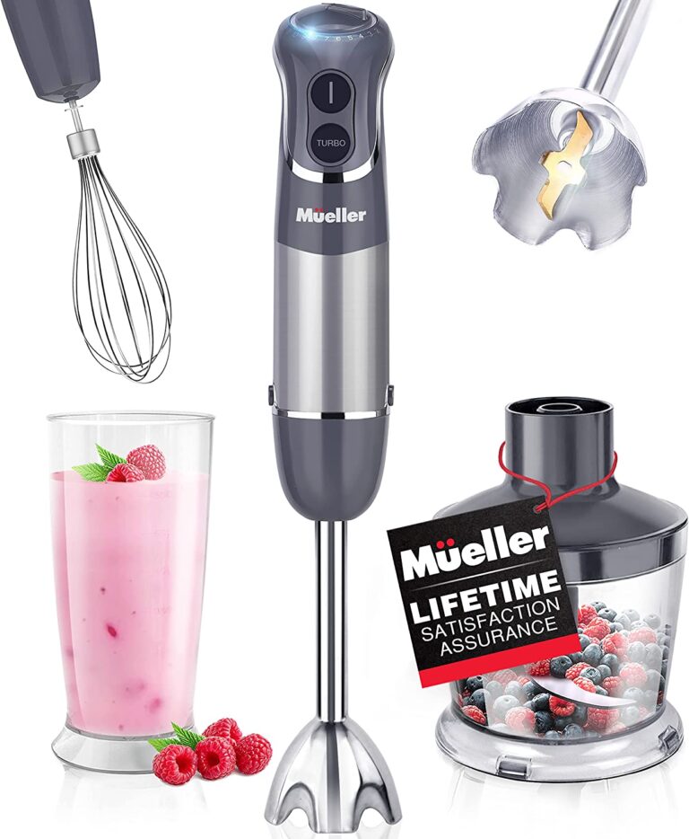 Mueller Hand Blender, Smart Stick 800W, 12 Speed and Turbo Mode, 3-in-1 ...