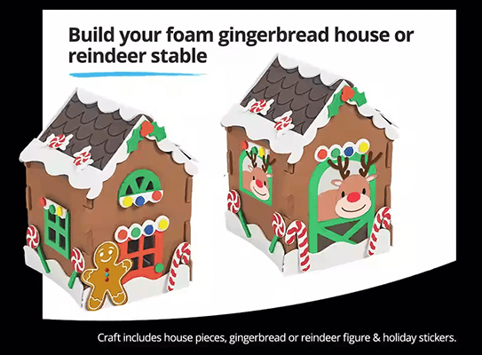 Wednesday Freebies-Free Gingerbread House or Reindeer Stable at JCPenney