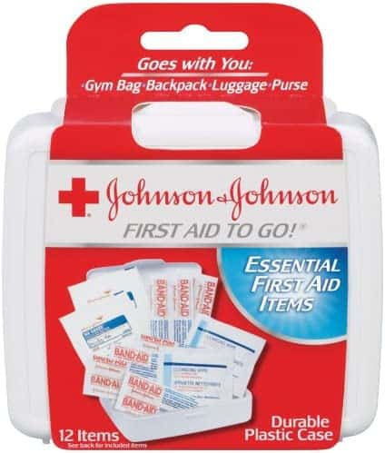Johnson & Johnson Red Cross First Aid-to-Go Mini First Aid Kit 12 Count ...