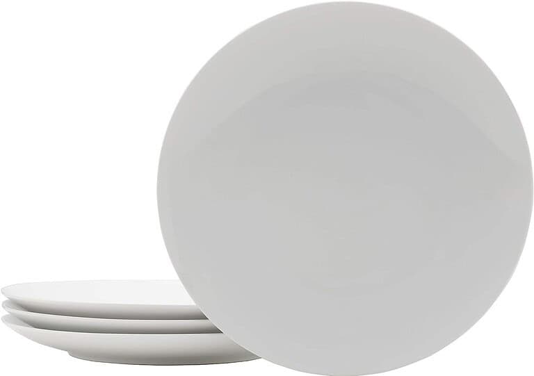 Everyday White by Fitz and Floyd Coupe 10.5-Inch Dinner Plates, Set of ...