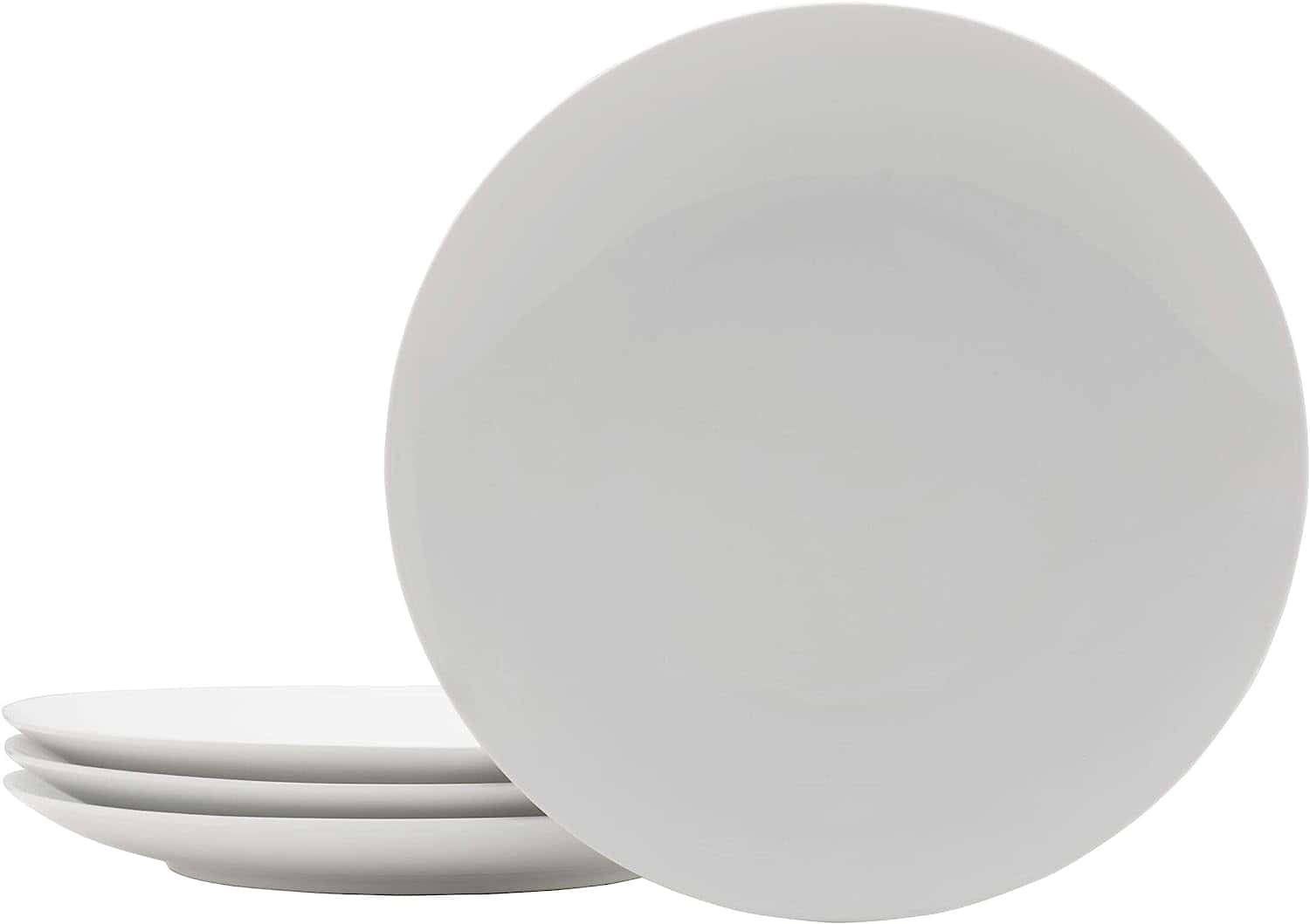 Everyday White by Fitz and Floyd Coupe 10.5-Inch Dinner Plates, Set of ...