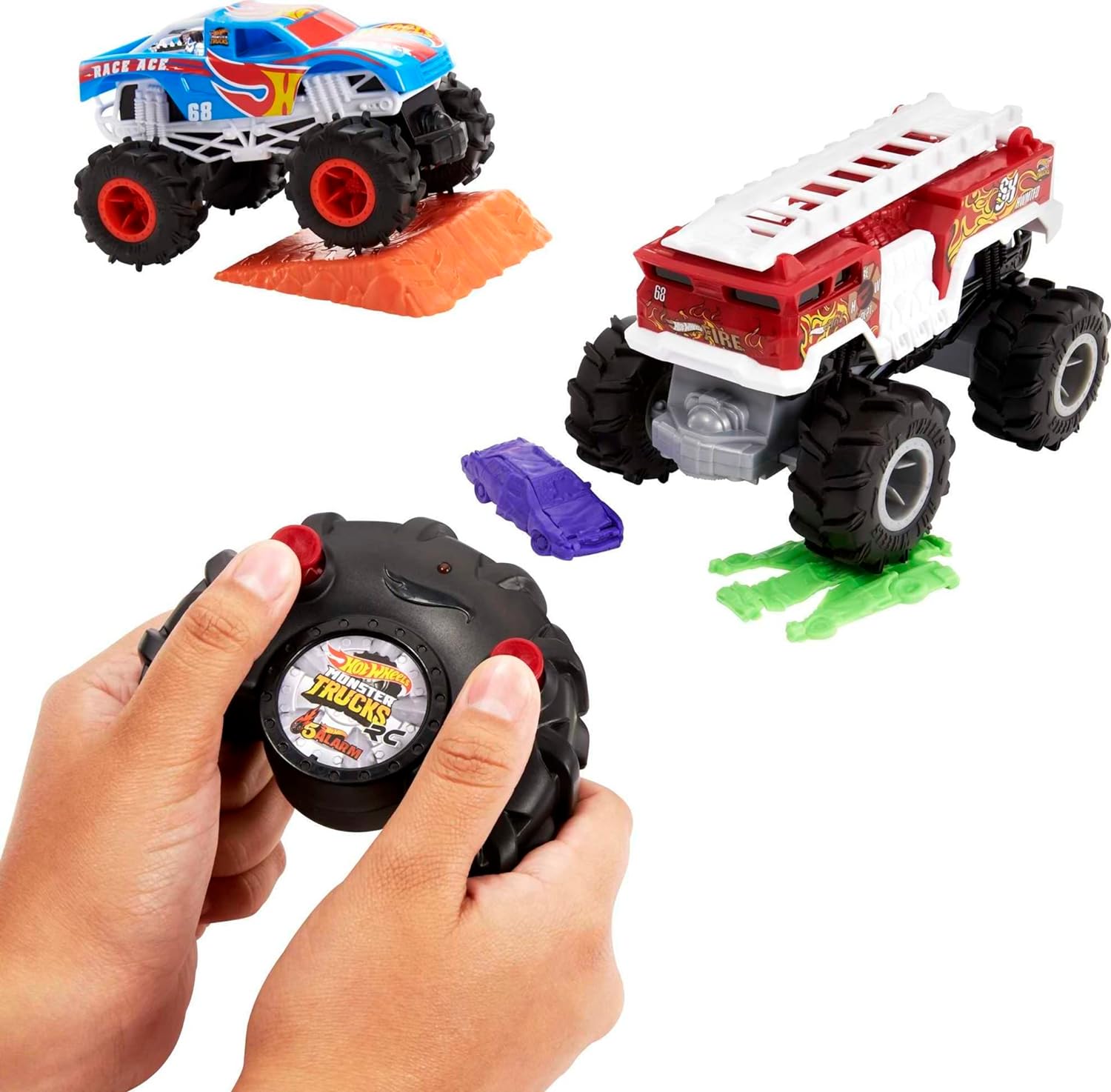 Hot Wheels RC Monster Trucks 2-Pack, Remote-Control, Only $12.88