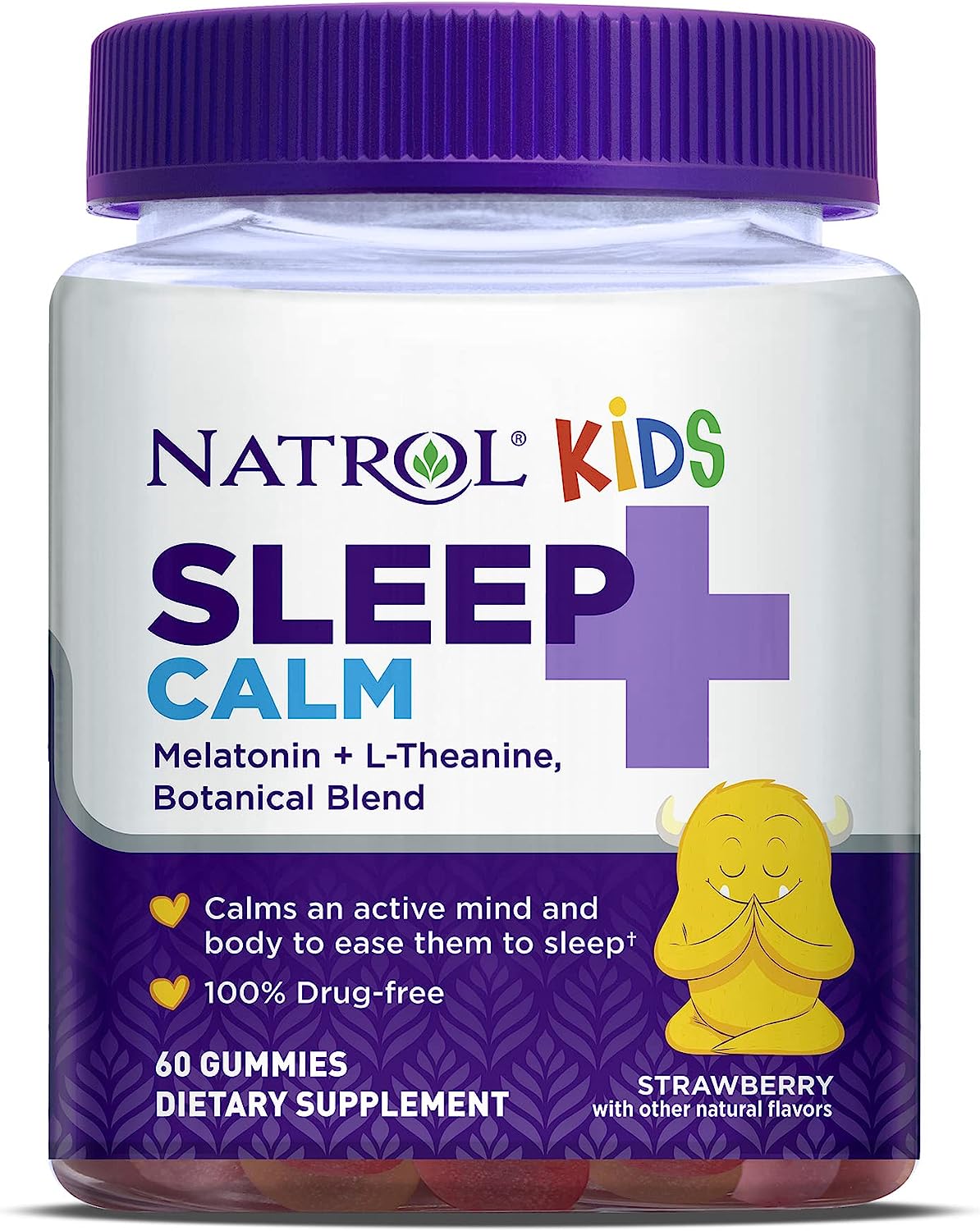 Natrol Kids Sleep+ Calm, Melatonin and L-Theanine, Sleep Aid Gummies ...