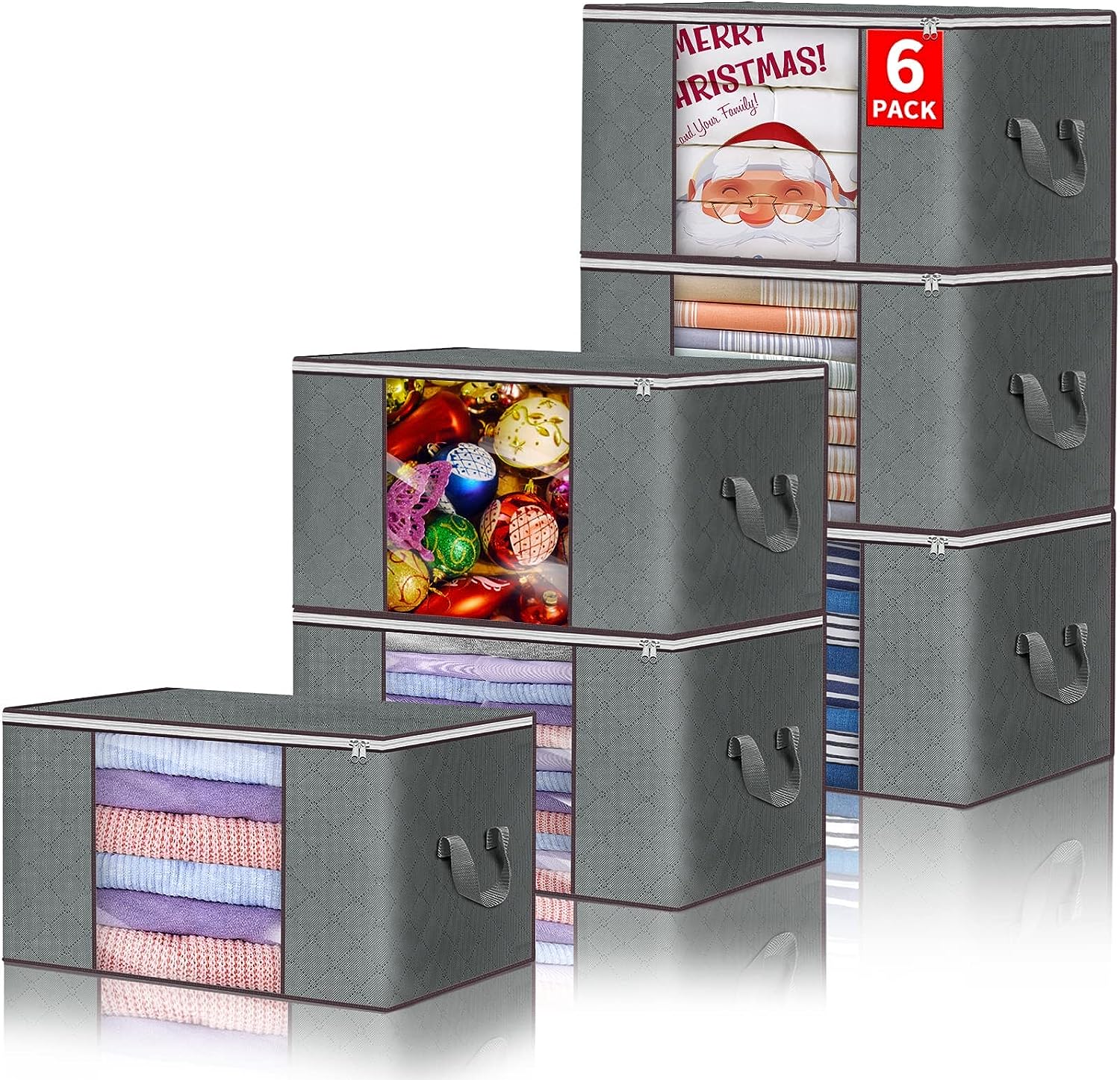 Foldable Storage Bags, 6 Pack Only $9.99 for Prime Members