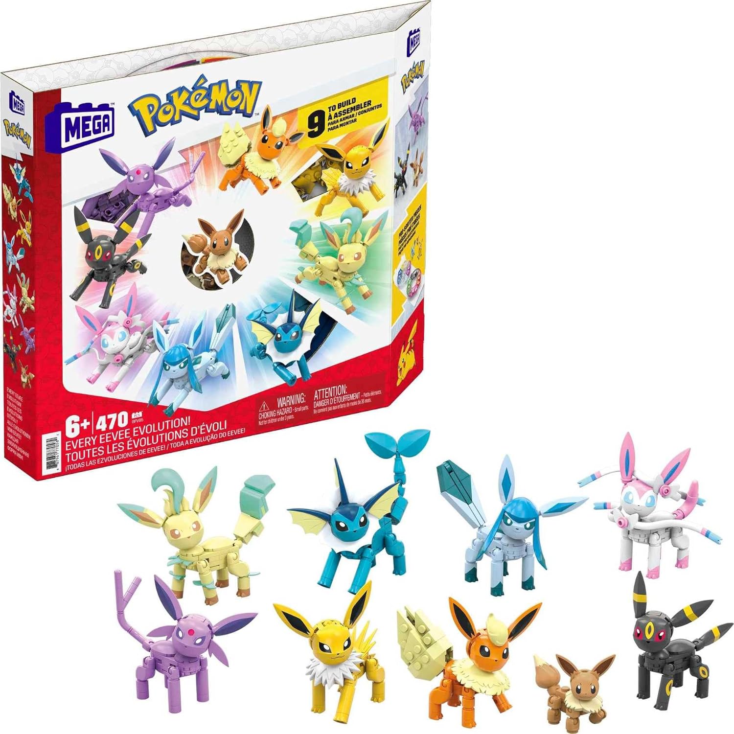 MEGA Pokemon Action Figure Building Toys for Kids, 470 Pieces Only $30.79