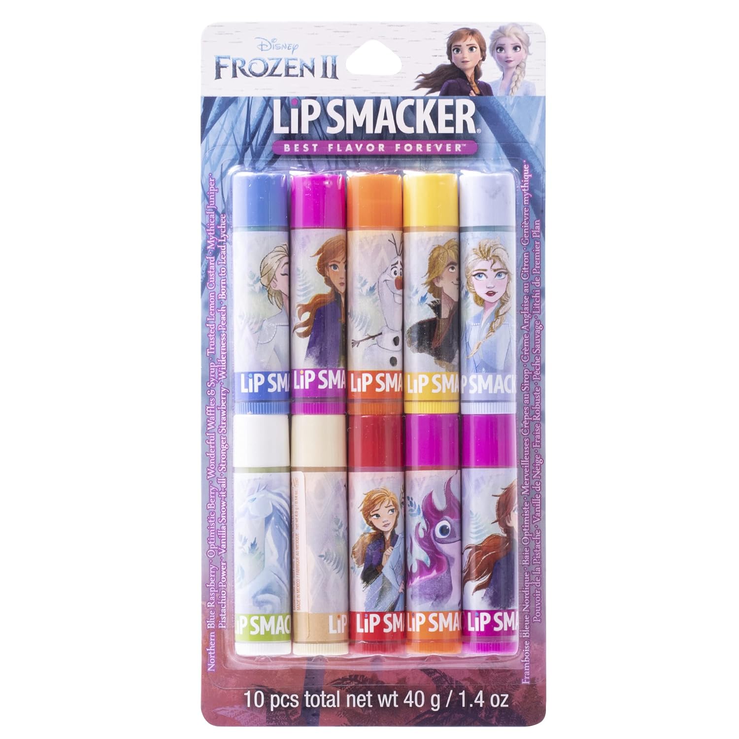 Lip Smacker Disney Frozen II 10 Piece Flavored Lip Balm Party Pack Only ...