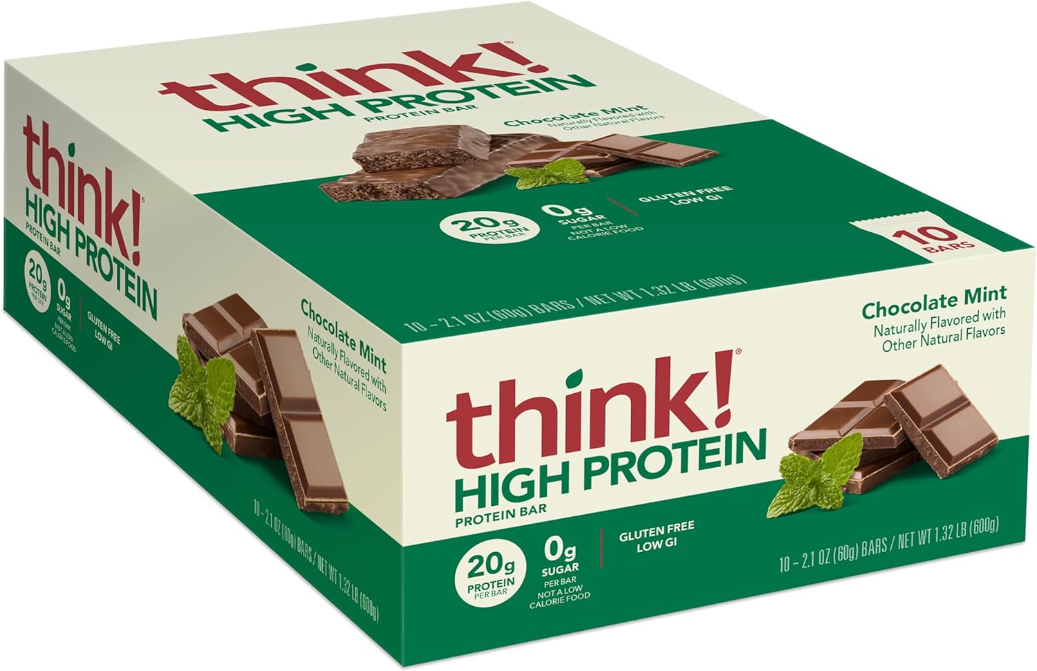 Think Protein Bars Chocolate Mint 10 Count Only 1013
