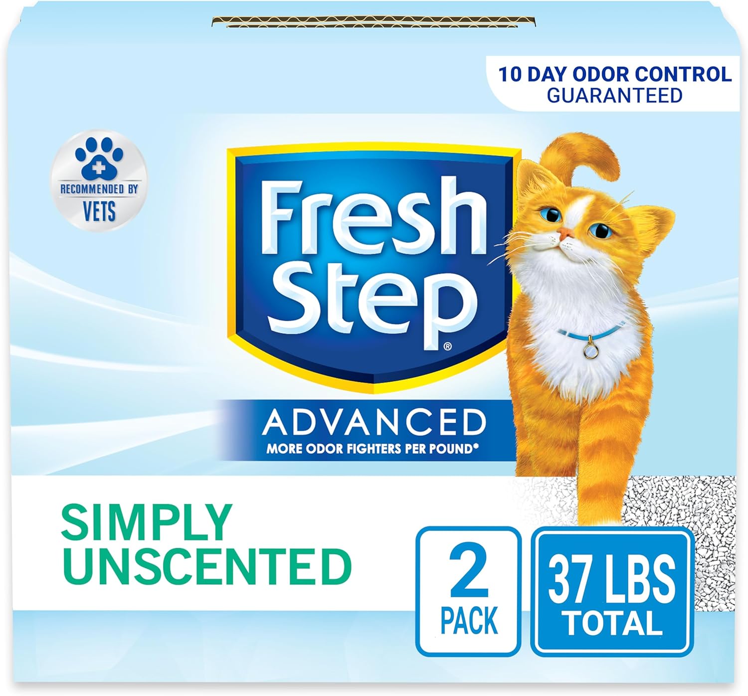 Fresh Step Clumping Cat Litter, Simply Unscented, 37 Pounds total Only ...