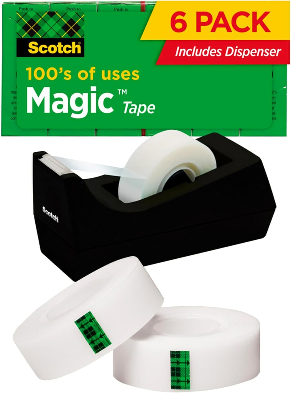 Prime Deal: Scotch Magic Tape, 6 Rolls with Dispenser Only $8.92