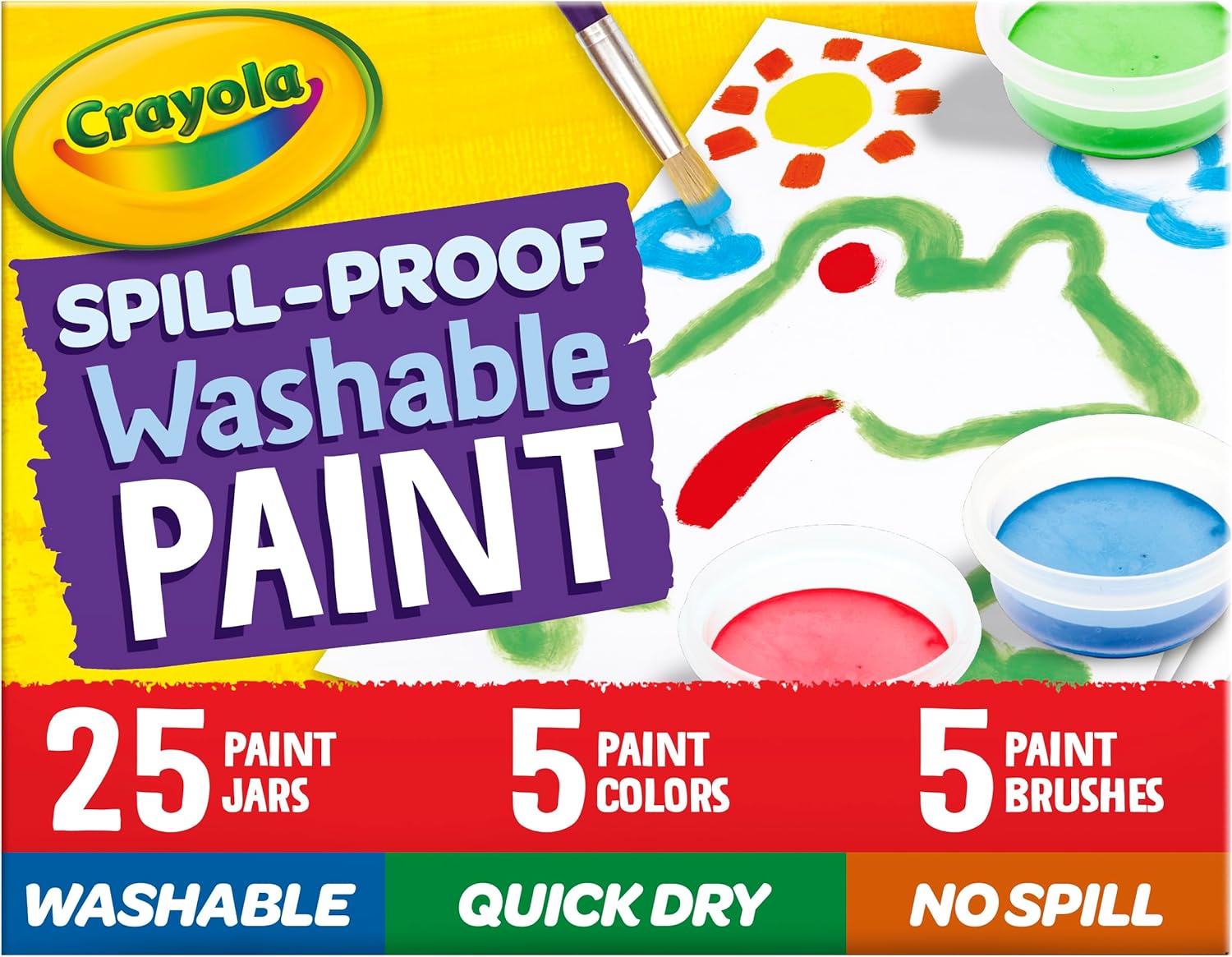 Crayola Spill Proof Paint Set (25ct) Only $19.99