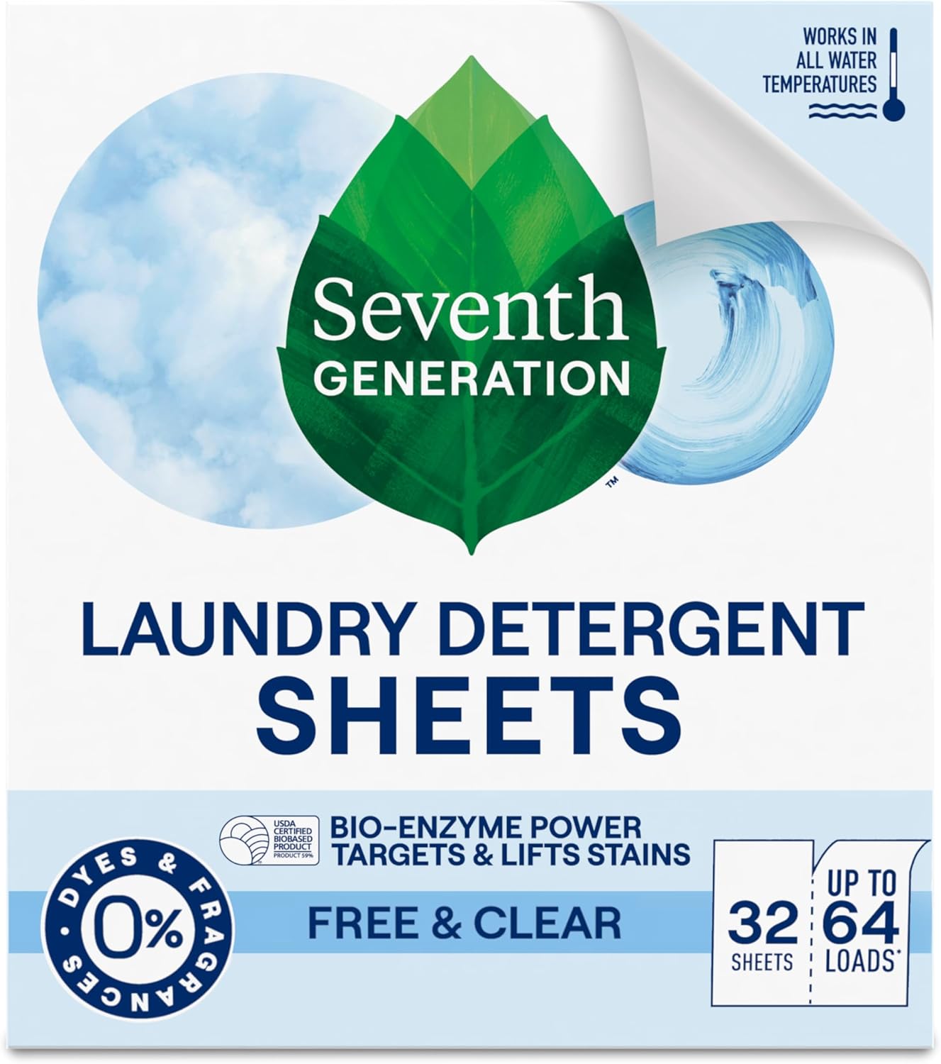 Seventh Generation Laundry Detergent Sheets, Up to 64 Loads Only $6.74