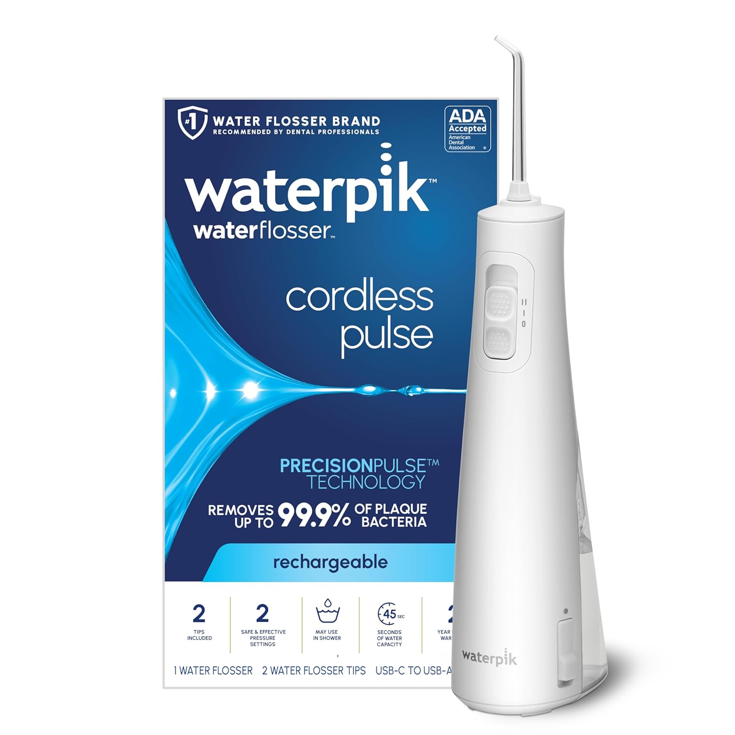 Waterpik Cordless Pulse Rechargeable Portable Water Flosser Only $39.99