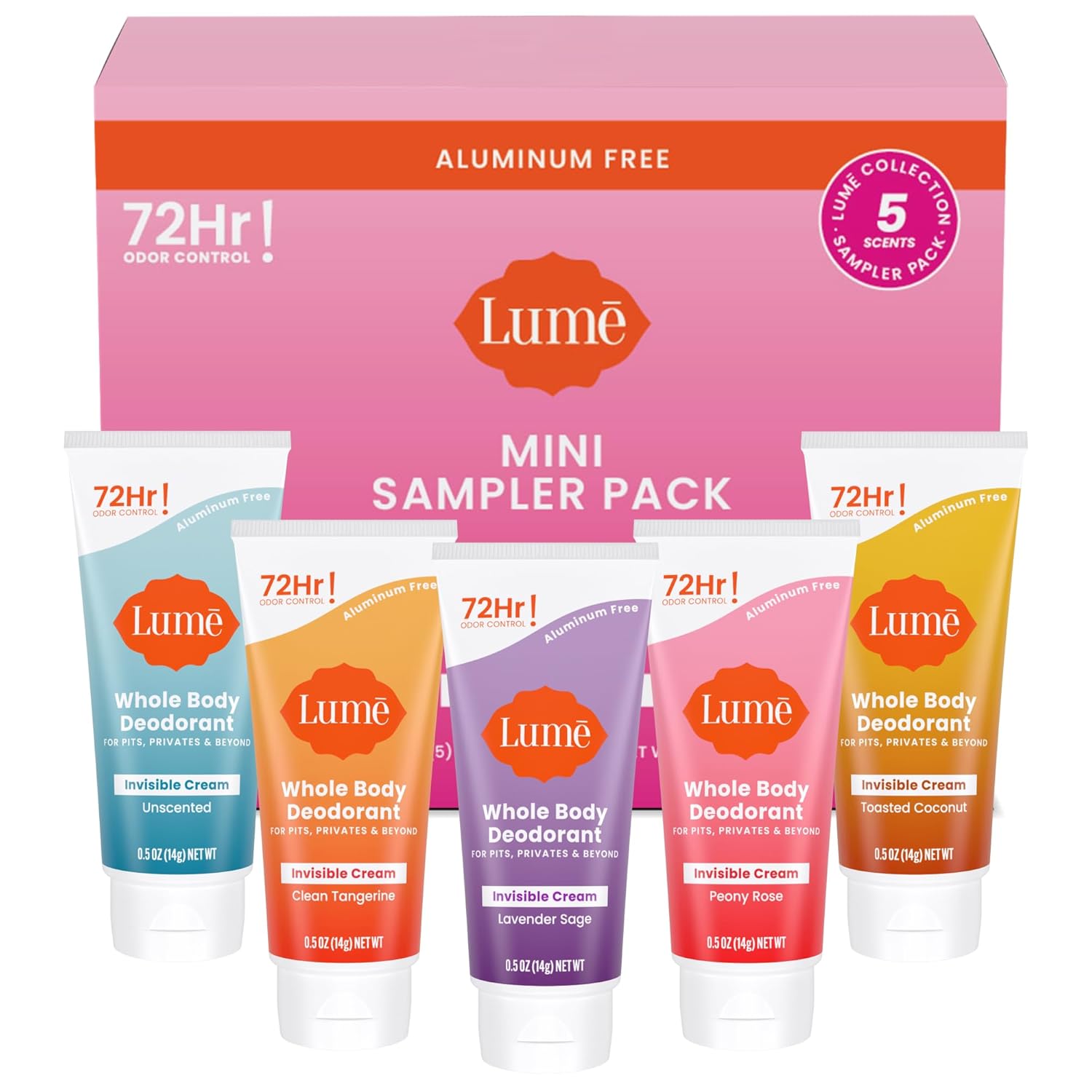 Lume Whole Body Deodorant 5 Pack Sampler Only $14.03