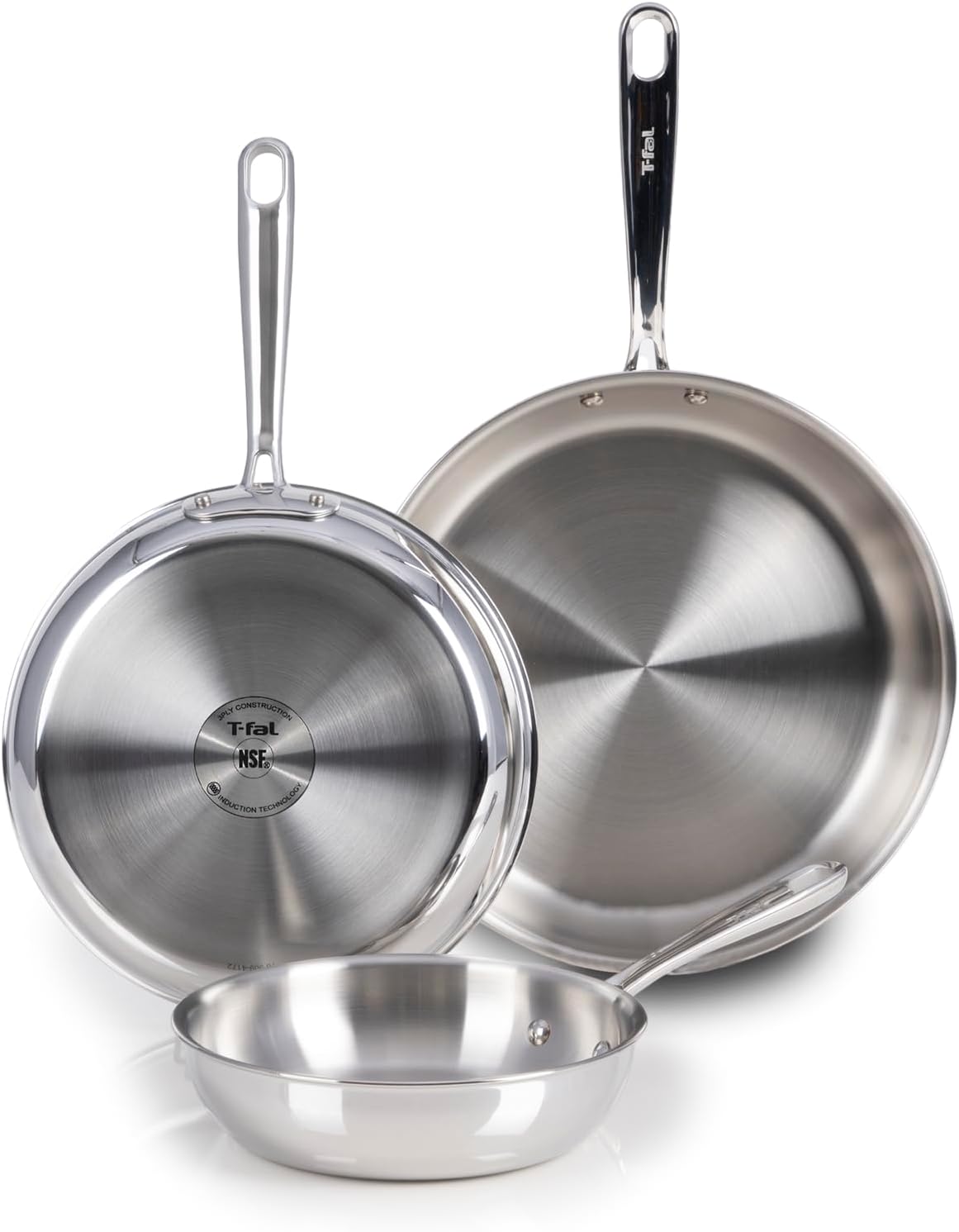 T-fal Pro Tri-Ply Stainless Steel Cookware Set, 3 Piece, Only $69.99