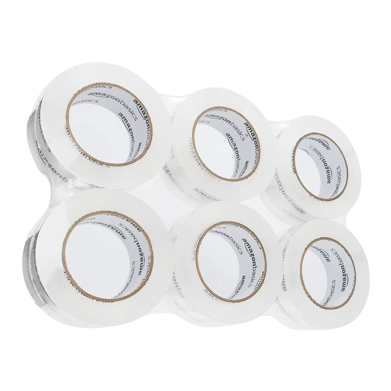 Amazon Basics Strong Plastic Adhesive Packaging Tape, 6 Pack Only $13.13