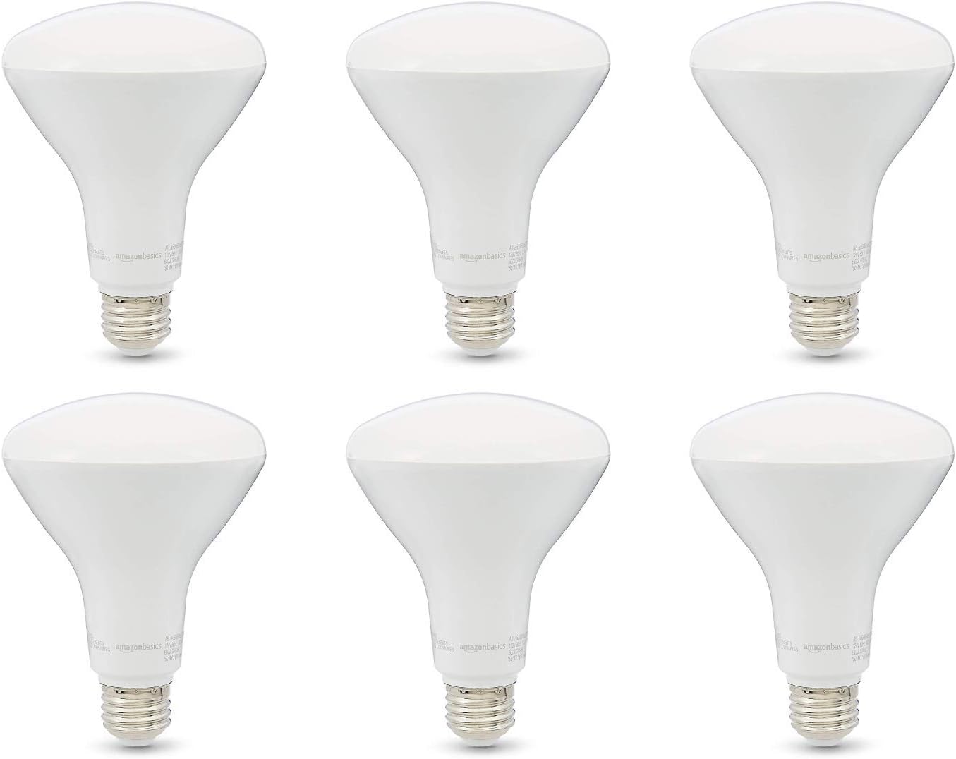 Amazon Basics LED Light Bulbs, 65 Watt Equivalent, Soft White 2700K, 6 ...