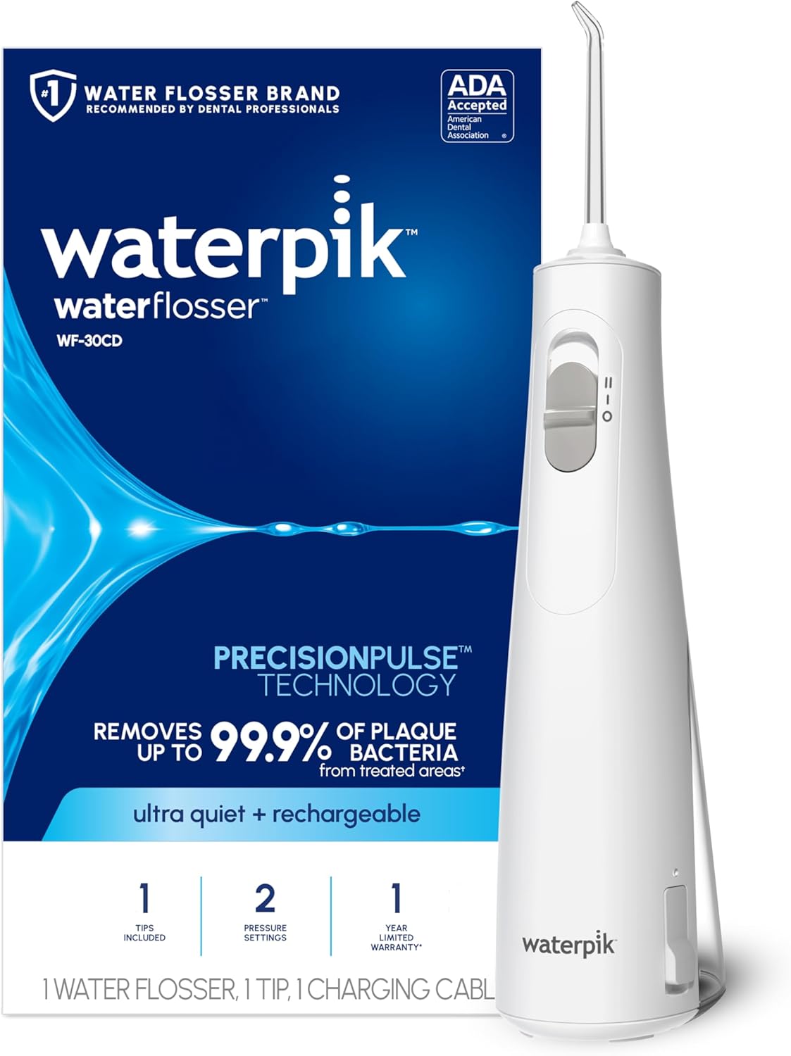 Waterpik Cordless 1100 Rechargeable Portable Water Flosser Only $30.99
