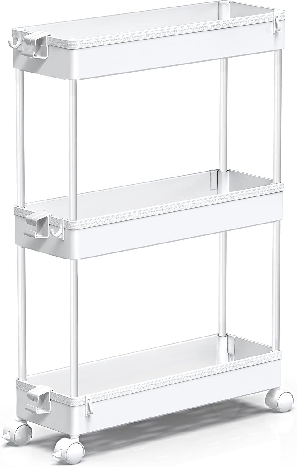 SPACEKEEPER 3-Tier Slim Rolling Storage Cart Only $9.34