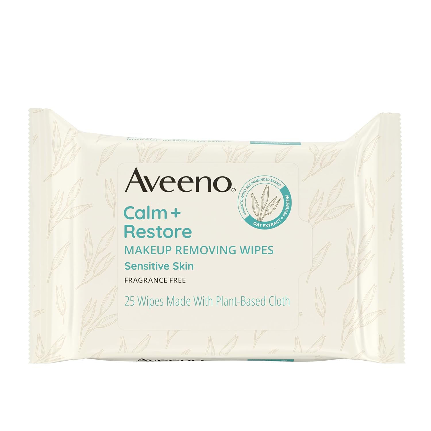 Aveeno Calm + Restore Unscented Makeup Remover Face Wipes, 25 Ct Only $4.53