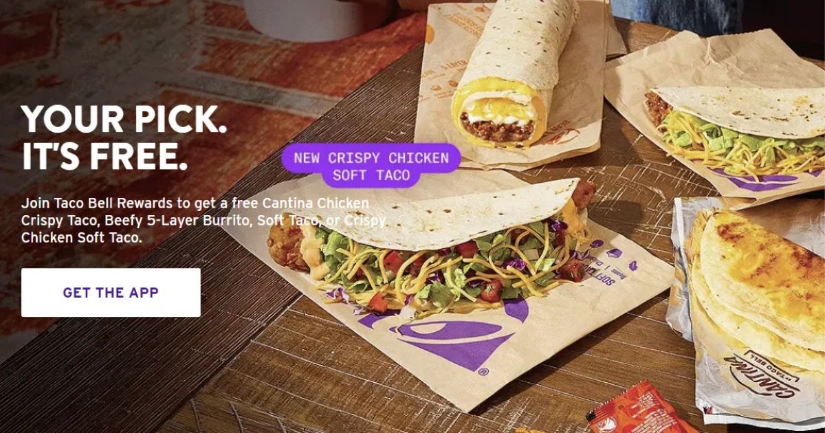 Monday Freebies - Free Reward Item at Taco Bell